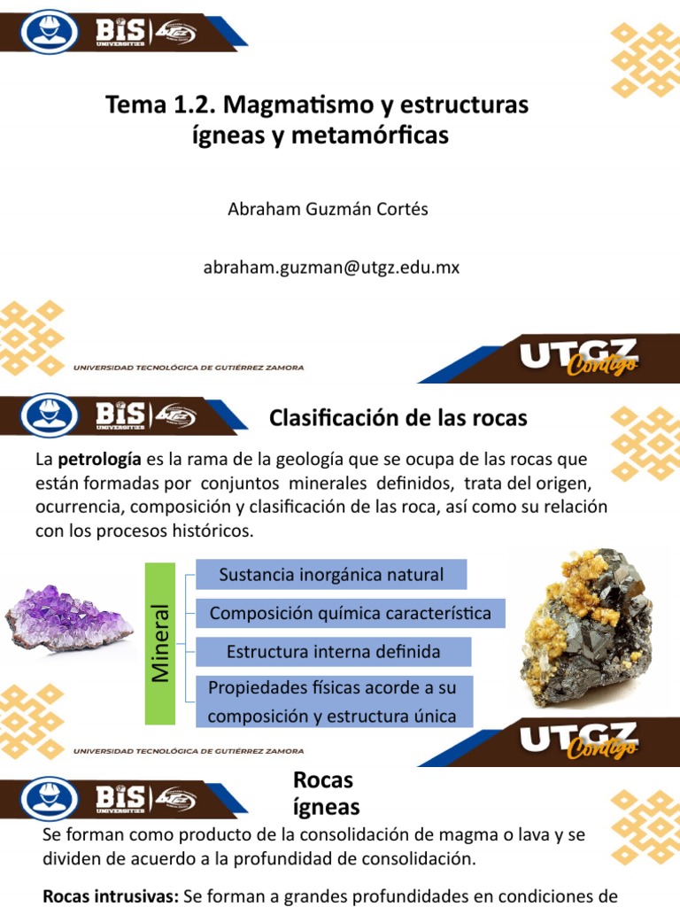 1.2 Magmatismo, Estructuras Ígneas y Metamórficas | PDF | Roca ...