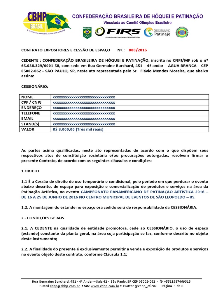 MODELO DE CONTRATO STAND v2 PDF | PDF | Business | Direito Privado