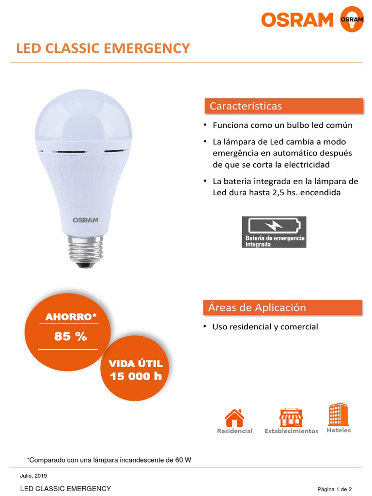 Datasheet - LED CLASSIC EMERGENCY | PDF | Diodo emisor de luz | Componentes