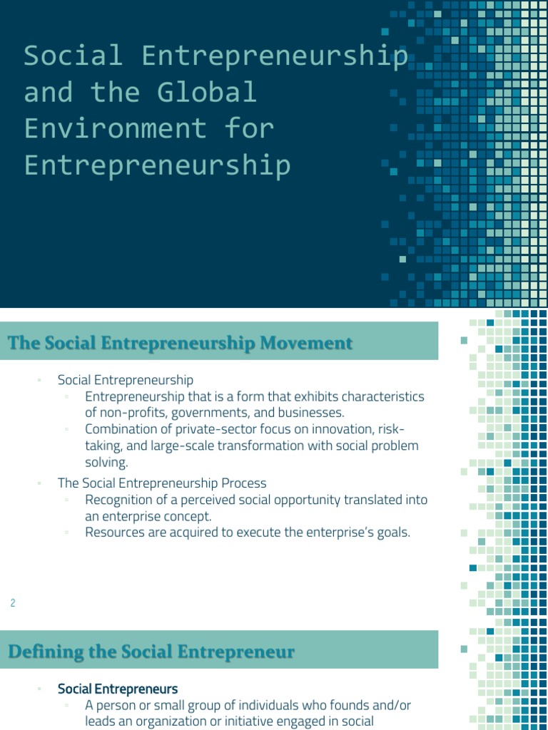 MODULE 2 Topic 2 | PDF | Entrepreneurship | Social Entrepreneurship