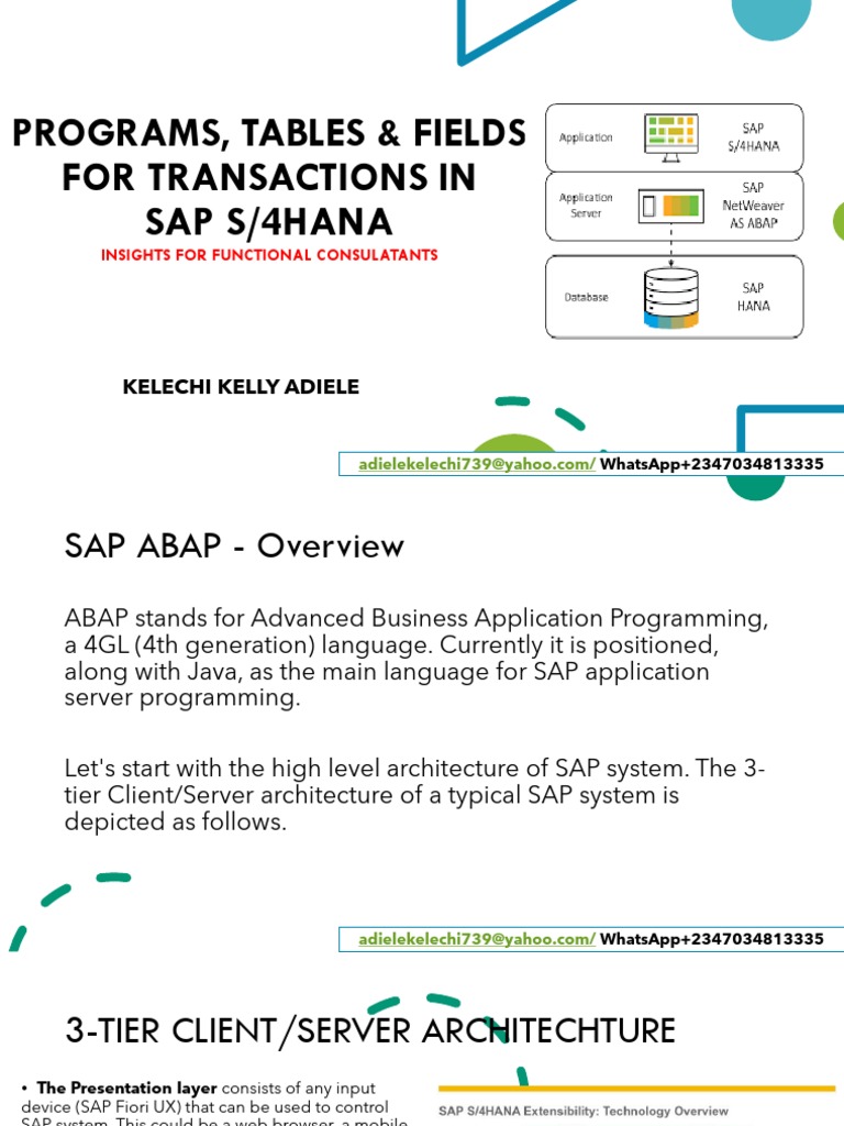 Tables Sap Pdf Information Technology Management Software