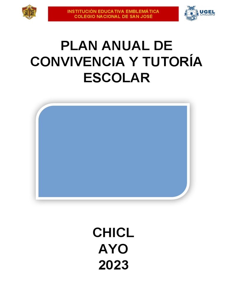Plan Tutorial de Aula 2023 | PDF | Institución | Salón de clases