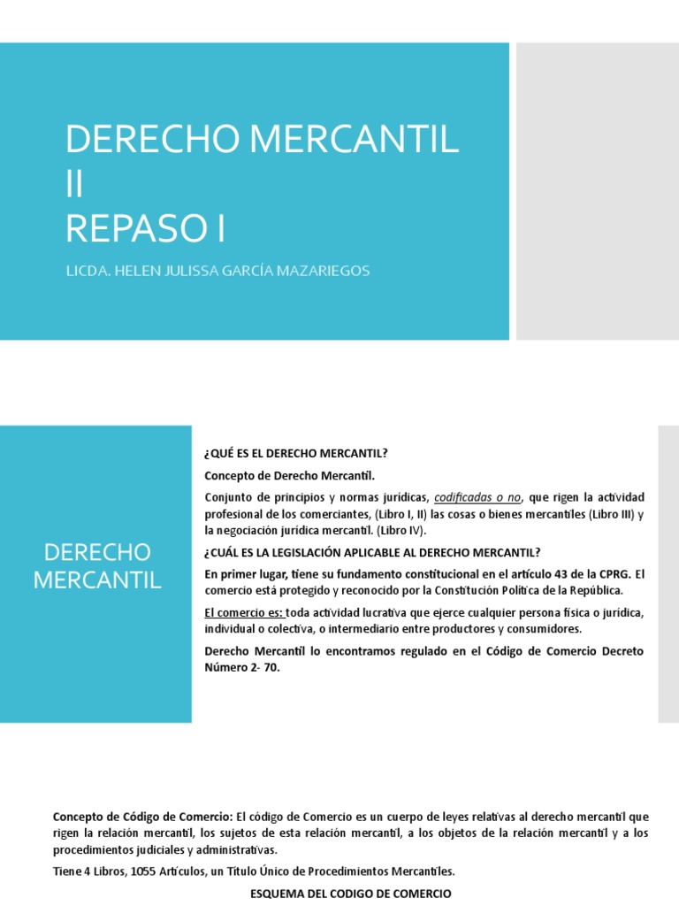 Derecho Mercantil II - PPTX Repaso | PDF | Sociedad de responsabilidad ...