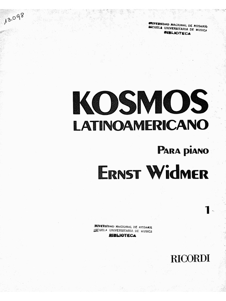 Widmer - Kosmos Latinoamericano | PDF