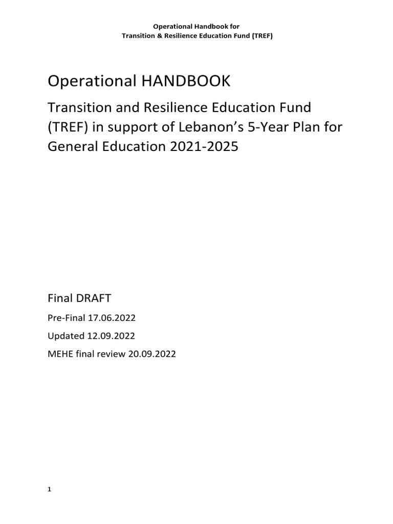 Operational HANDBOOK TREF 17-06-2022 - Pre-Final - Updated Sep 20 ...