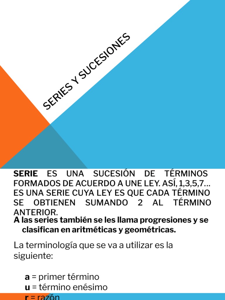 Series y Sucesiones | PDF | Conceptos matemáticos | Estructuras matemáticas