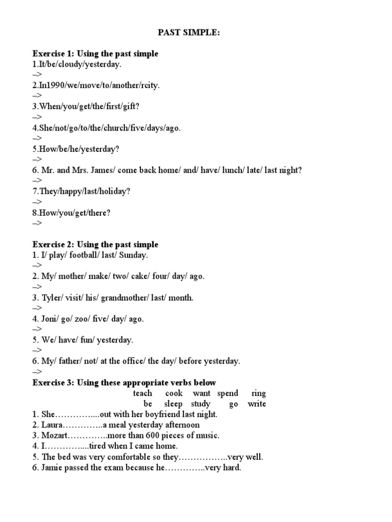 Past Simple | PDF