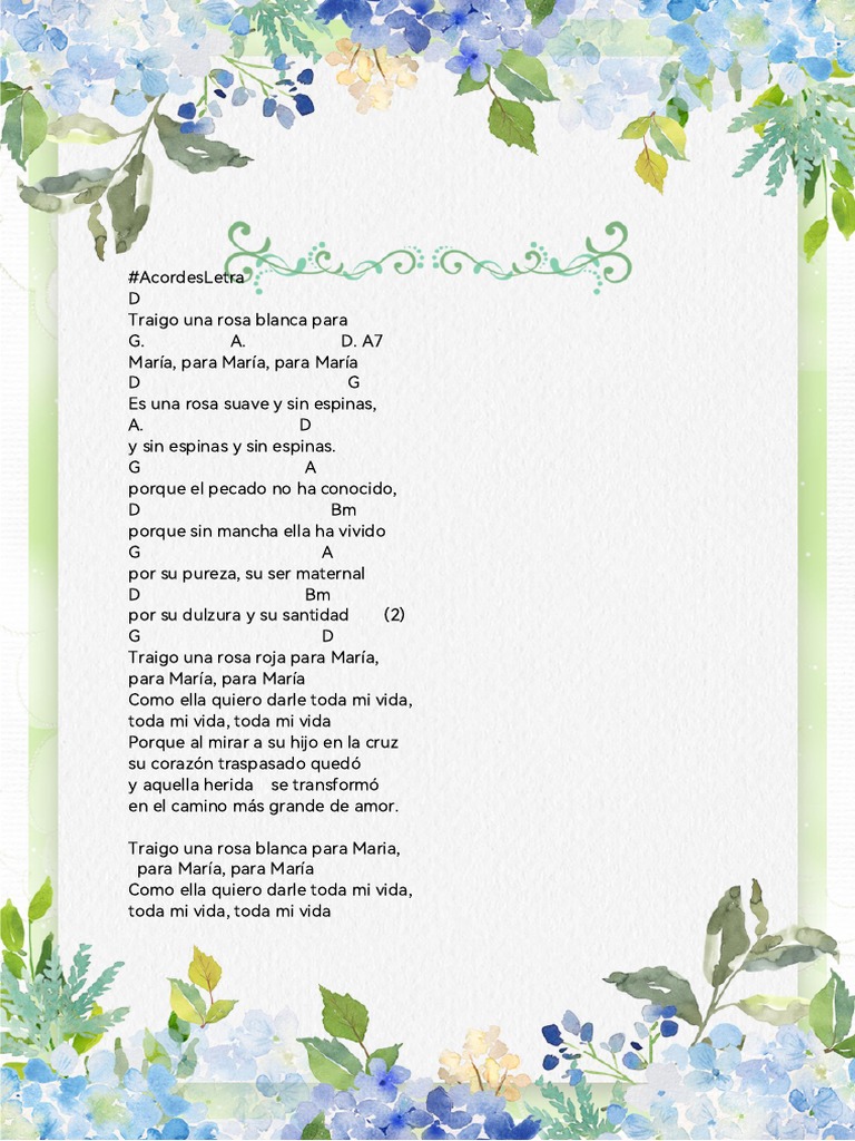 Traigo Una Rosa Blanca | PDF