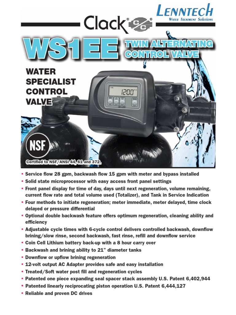 Clack 2983 WS1EE Twin Valve L | PDF | Valve | Alternating Current