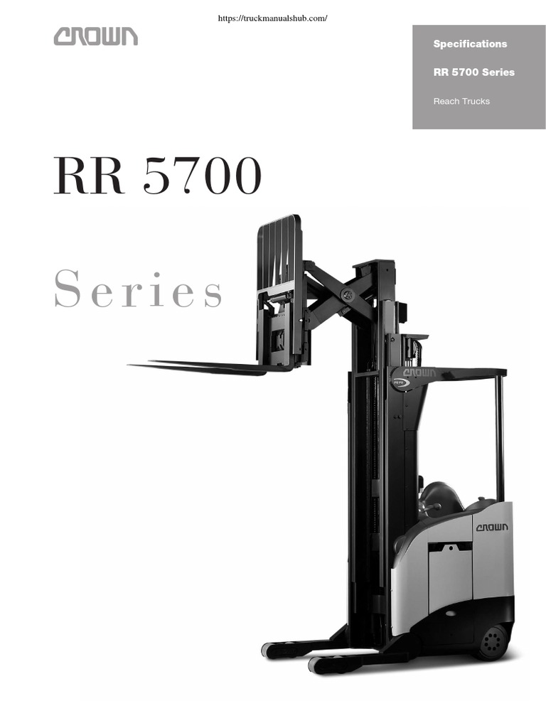 Crown RR5700 Forklift Specifications | PDF | Elevator | Forklift
