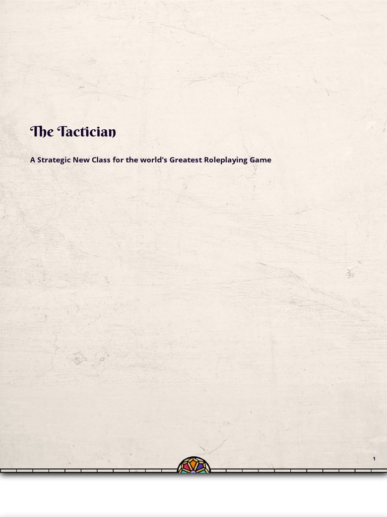 The Tactician - GM Binder | PDF | Military Tactics