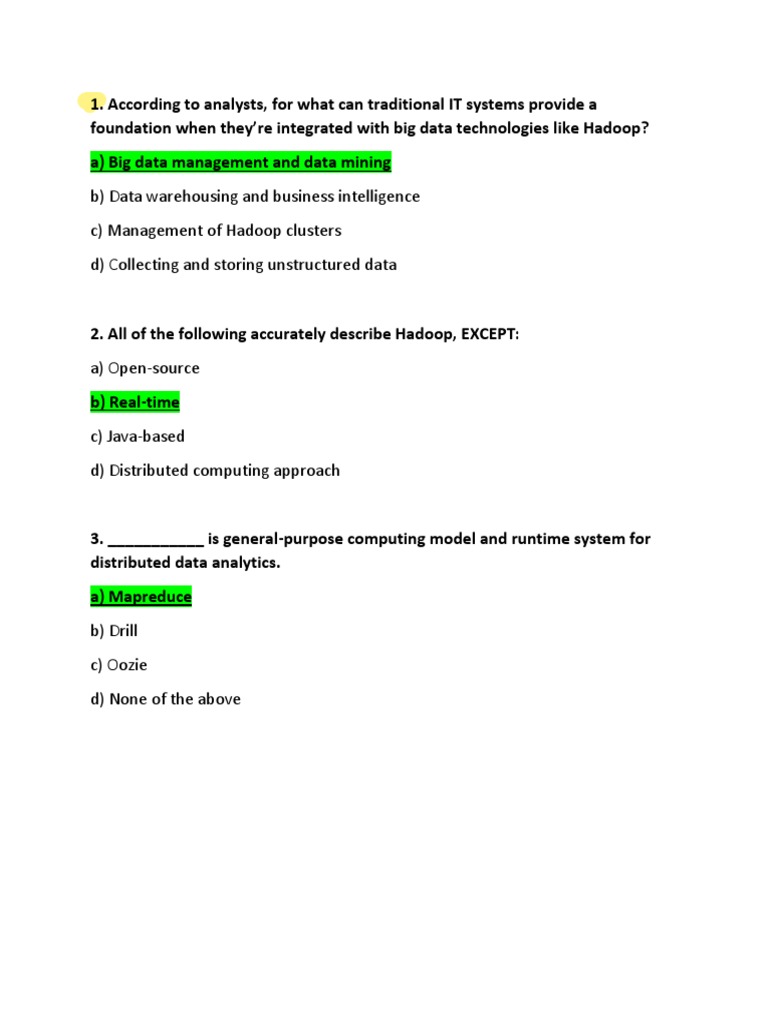Understanding Key Concepts of Hadoop, MapReduce, and Big Data Fundamentals | PDF | Map Reduce ...