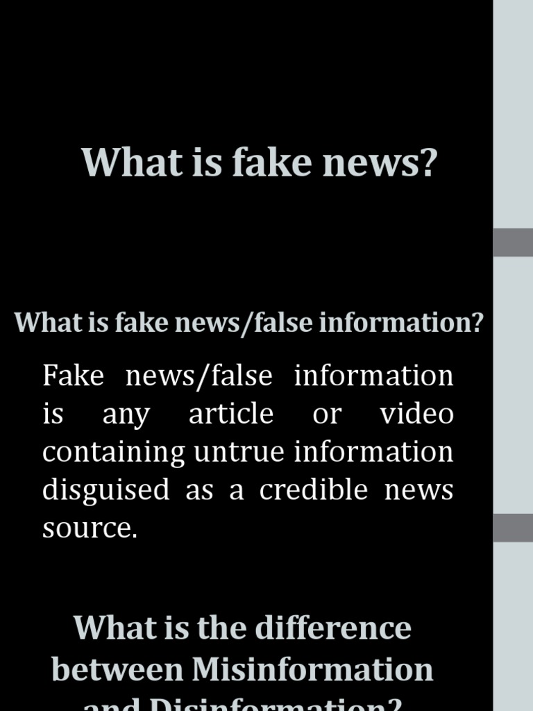 Understanding Fake News and Misinformation | PDF | Social Psychology ...