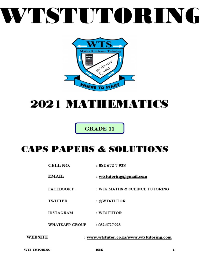 WTS Grade 12 Mathematics Resources | PDF | Science | Mathematics