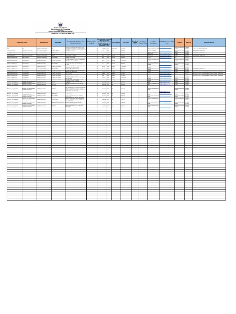 IMMESNew - Inventory - Template V1.1 | PDF | Laptop | Information And ...