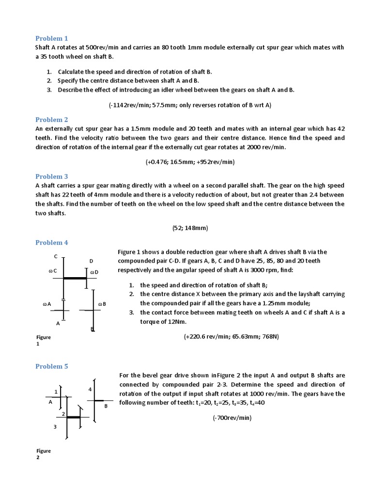 Solutions. Fixed Center Geared Systems | PDF | Gear | Manufactured Goods