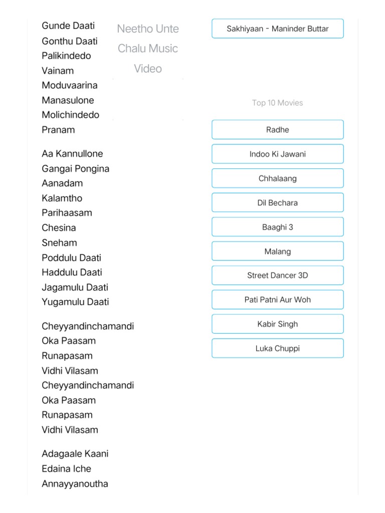 Bimbisara Movie Songs Lyrics Collection | PDF | Religion & Spirituality