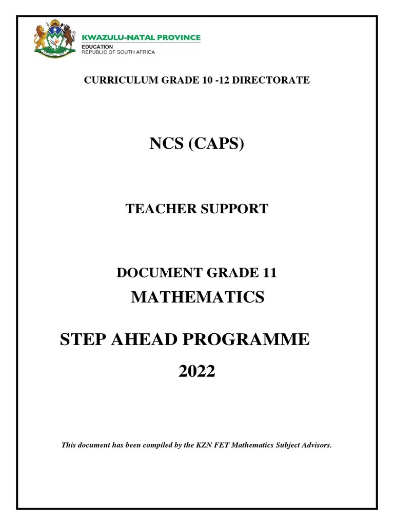 Grade 11 Maths Teacher Support Guide | PDF | Triangle | Circle