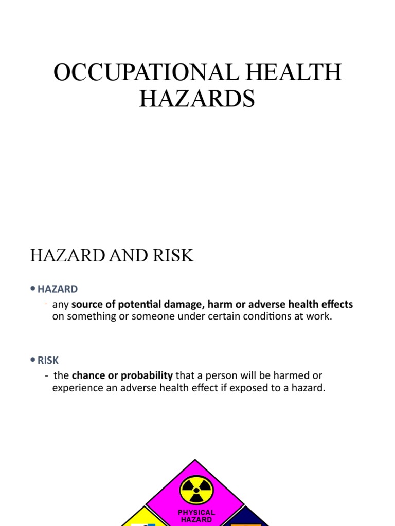 Occupation Hazard | PDF | Hazards | Toxicity