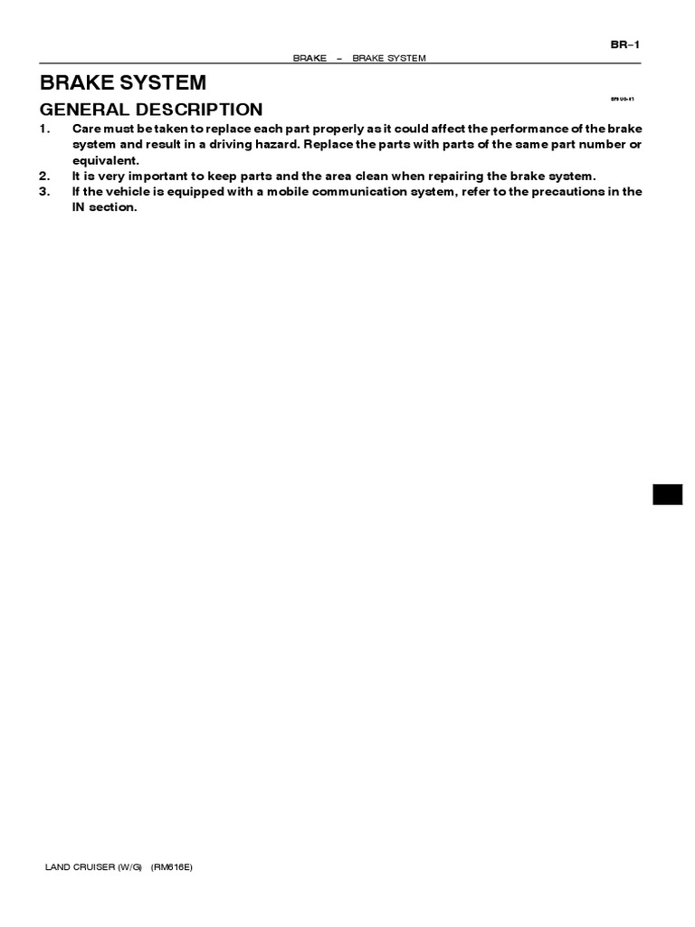 105 Series Overhaul - BRAKE | PDF | Anti Lock Braking System | Brake