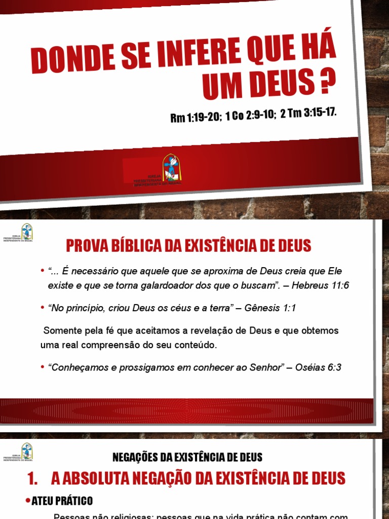 Donde Se Infere Que Há Um Deus | PDF | Deus | Existência de Deus