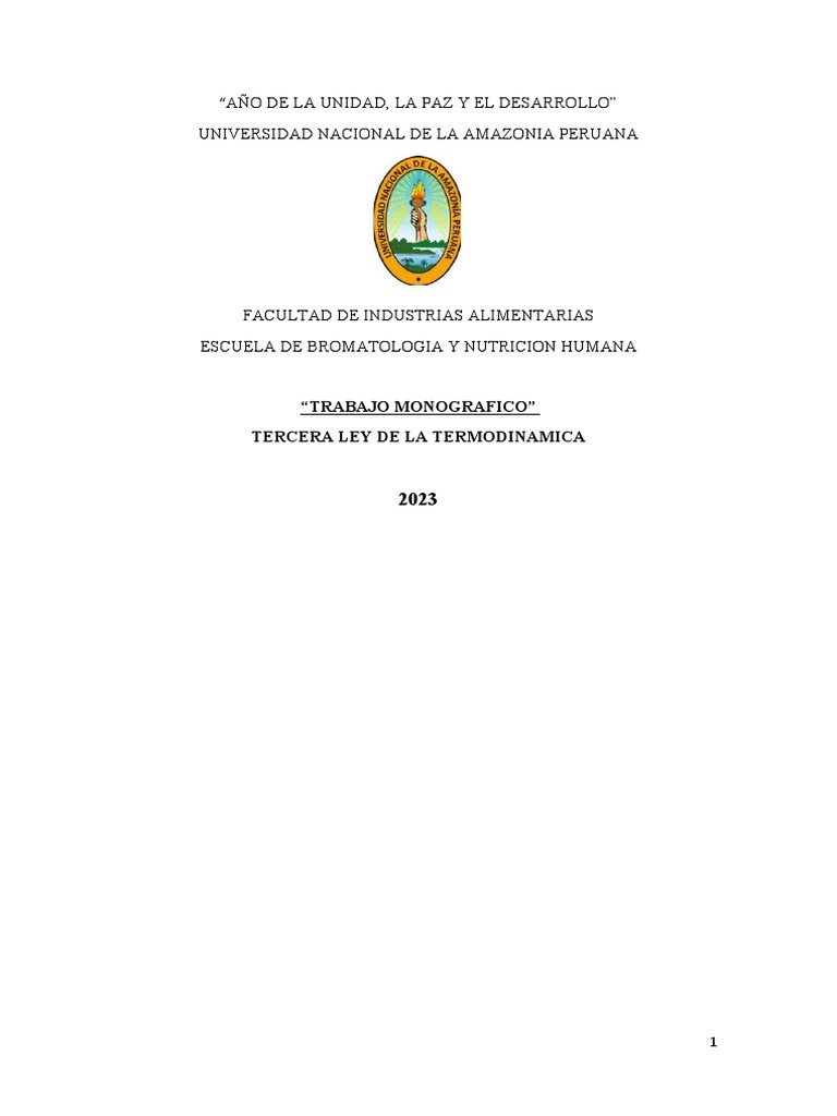 Tercera Ley De La Termodinamica Pdf Entropía Termodinámica 7394