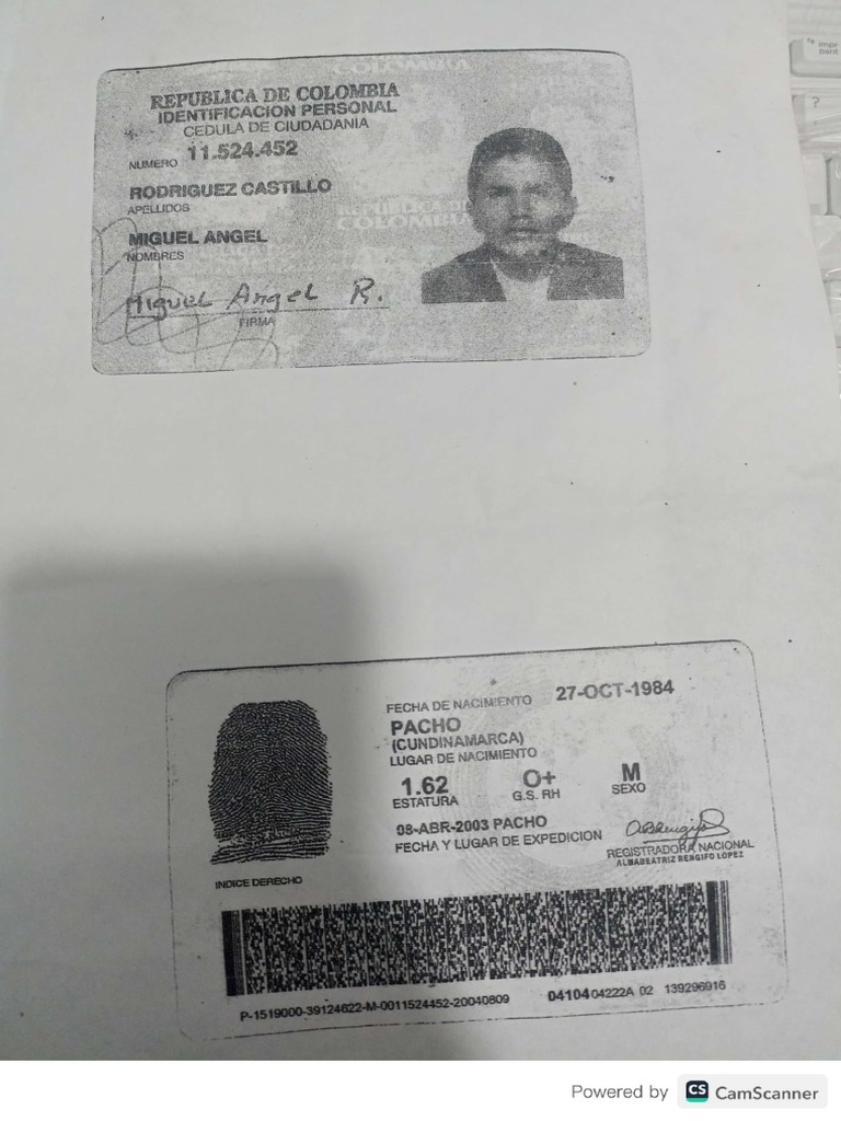 Cédula Miguel | PDF