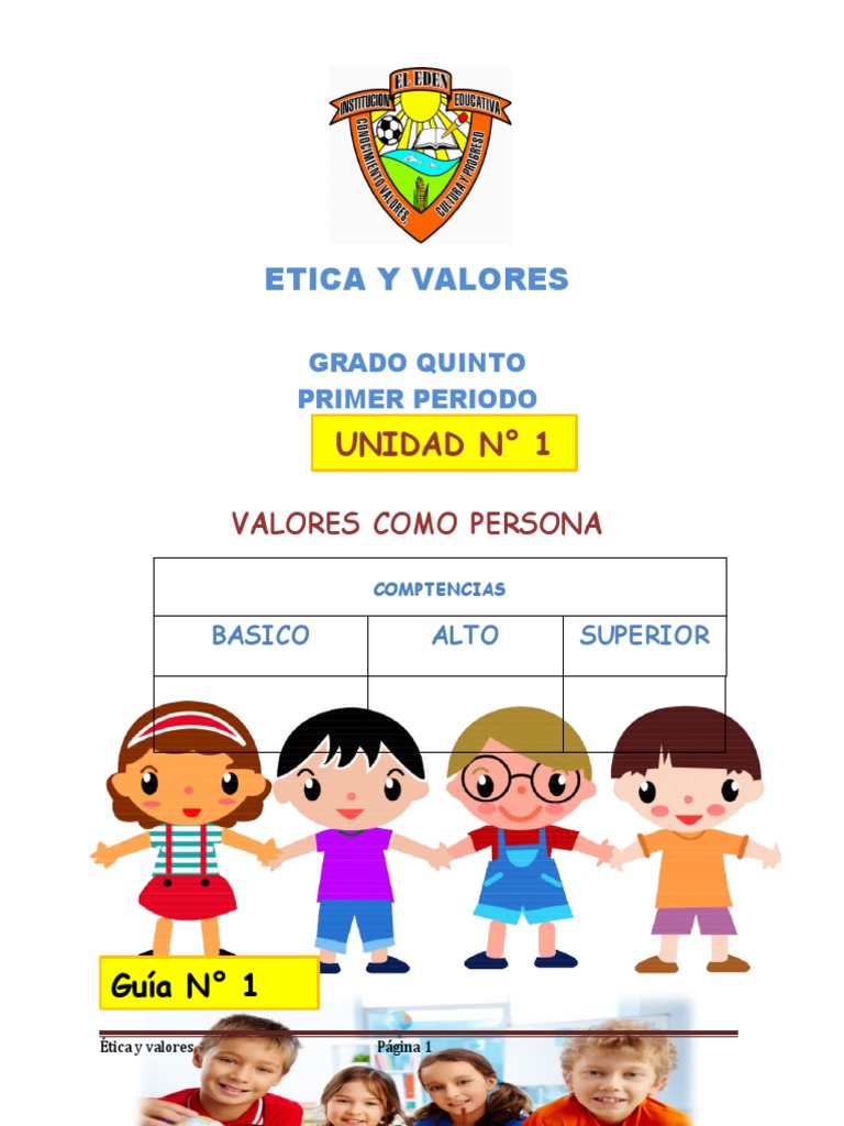 Valores Éticos para Niños en la Escuela | PDF | Higiene | Amor