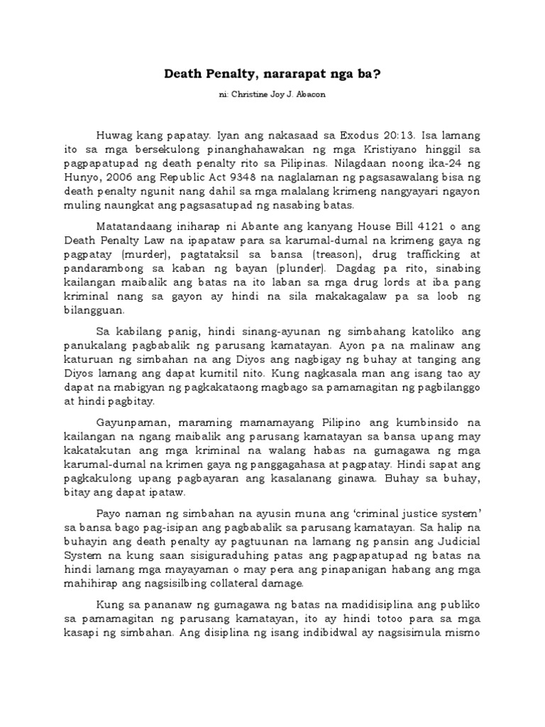 Death Penalty | PDF