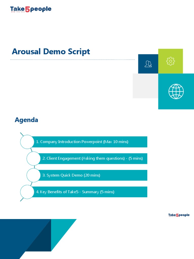 Take5 People Arousal Demo Script V15 Pdf Payroll Computing 