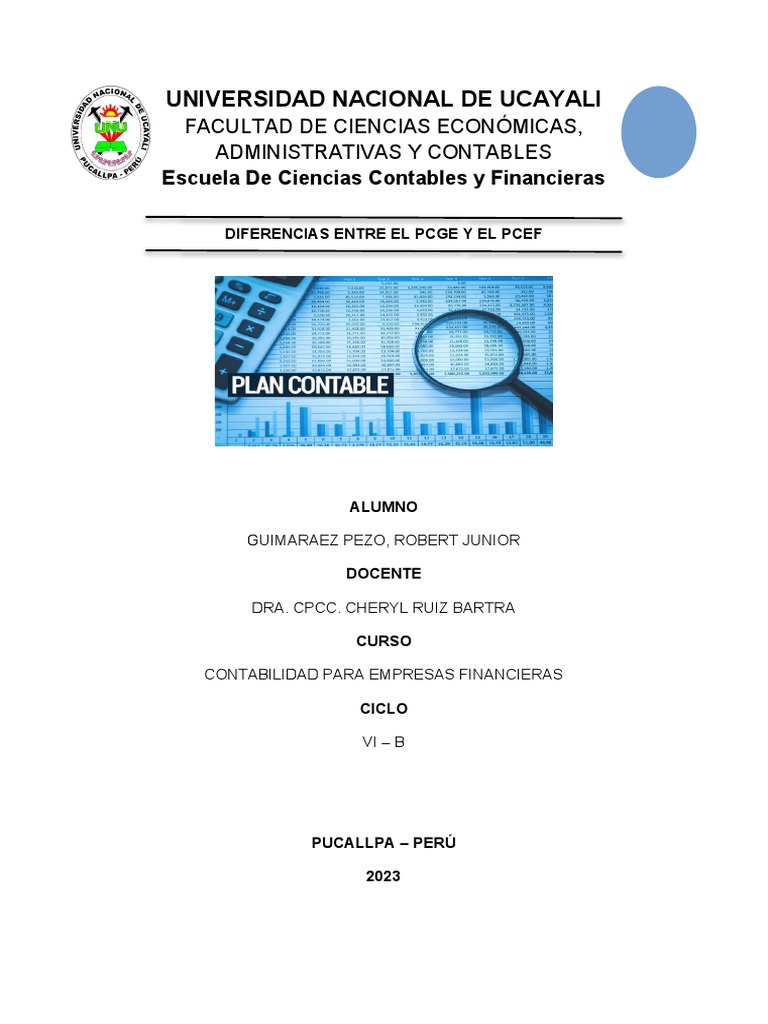 Diferencias entre PCGE y PCEF | PDF | Contabilidad | Estado financiero