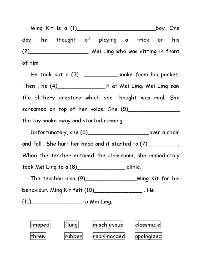 Mischievous Boy's Classroom Prank | PDF | Games & Activities | Computers