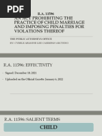 Anti-Child Marriage Law (RA 11596) | PDF | Marriage | Child Marriage