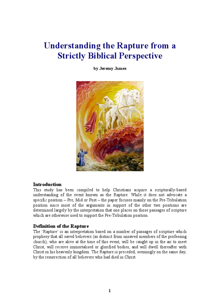 Understanding The Rapture From A Strictly Biblical Perspective | PDF ...