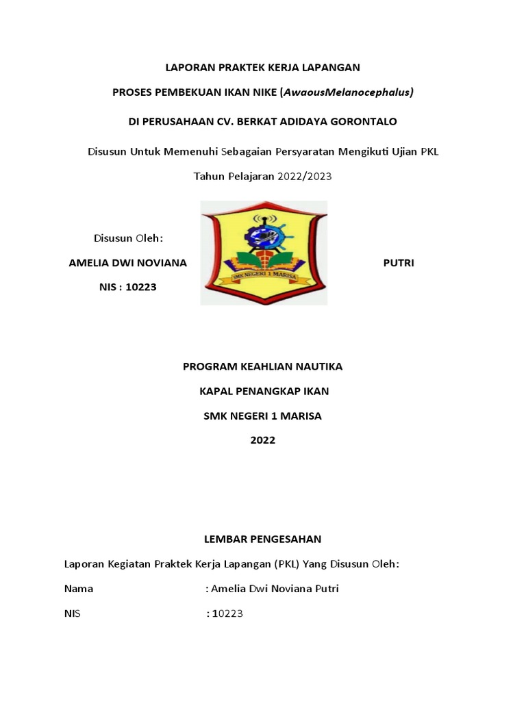 LAPORAN PRAKTEK KERJA LAPANGAN Amel | PDF
