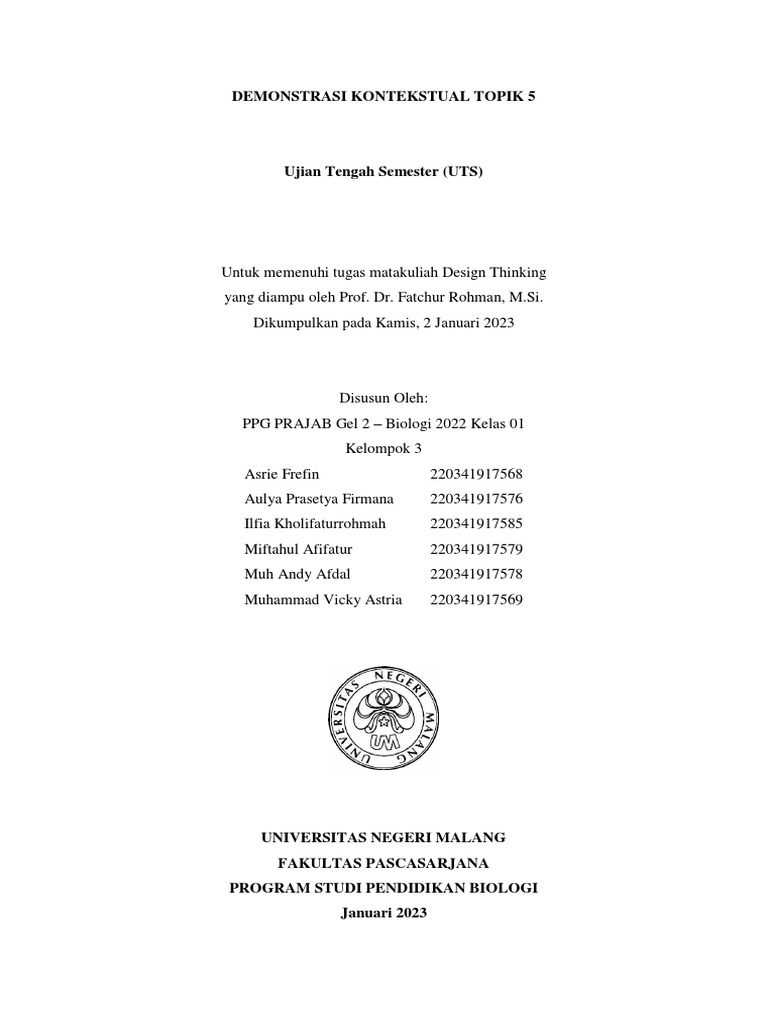 Topik 5 Demonstrasi Kontekstual | PDF | Karier & Perkembangan