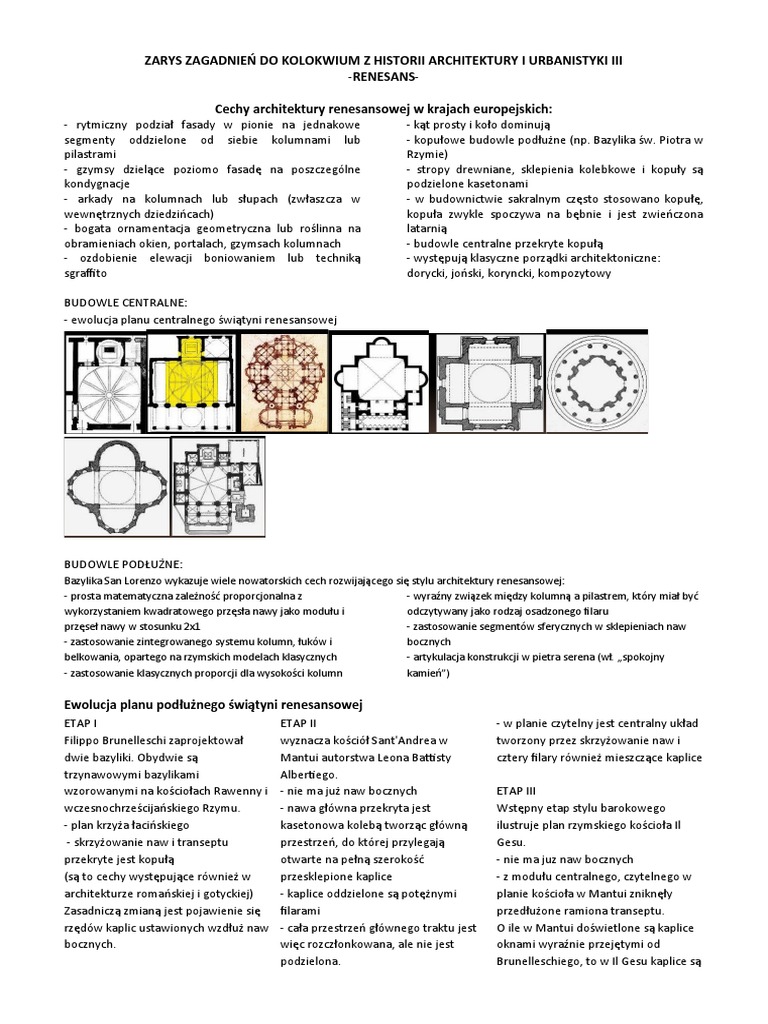 RENESANS - Najważniejsze | PDF