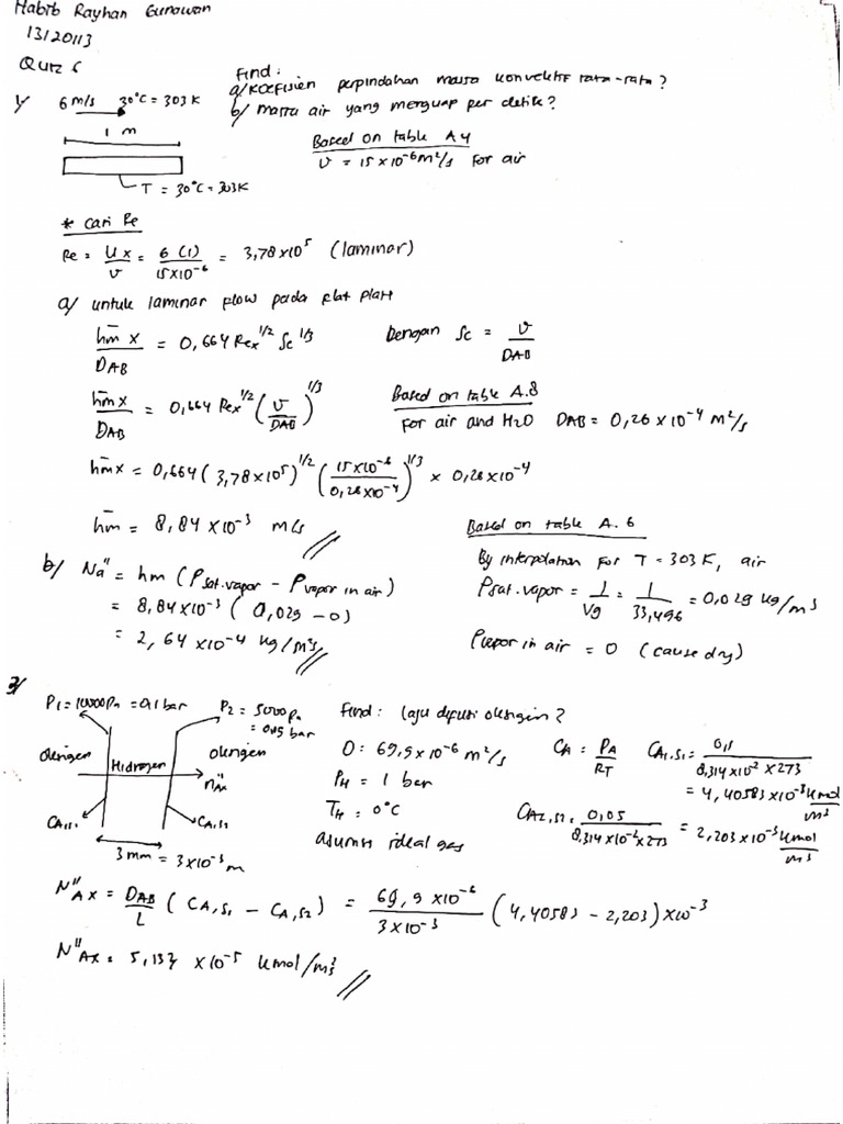 Habib Rayhan Gunawan Quiz6 Perpindahan Massa | PDF