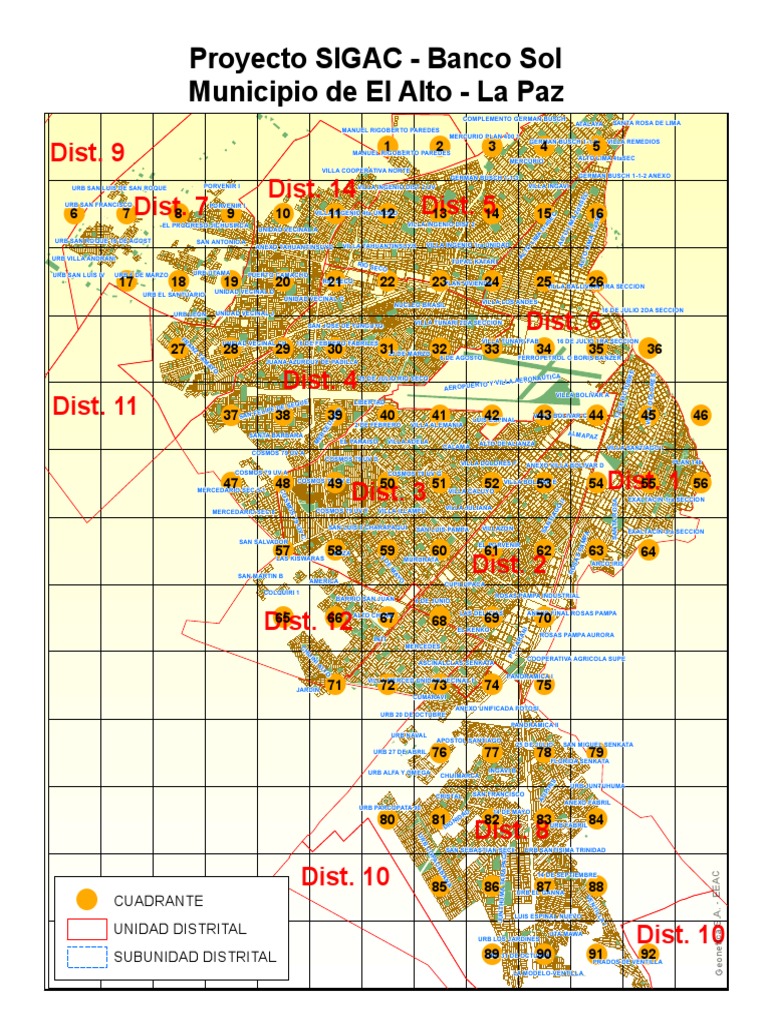 Mapa El Alto Completo | PDF