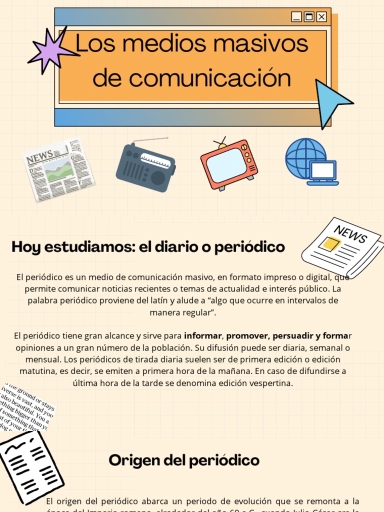 El Periódico como Medio Masivo de Comunicación | PDF | Periódicos ...