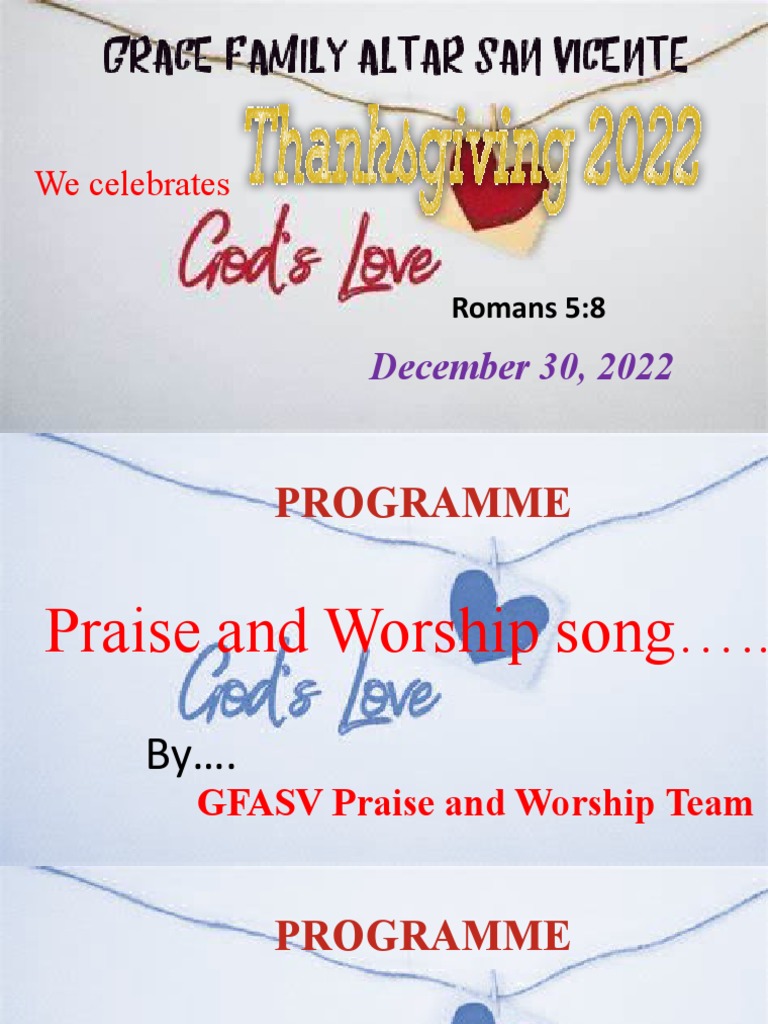 Thanksgiving Programme 2022 | PDF | Religion & Spirituality