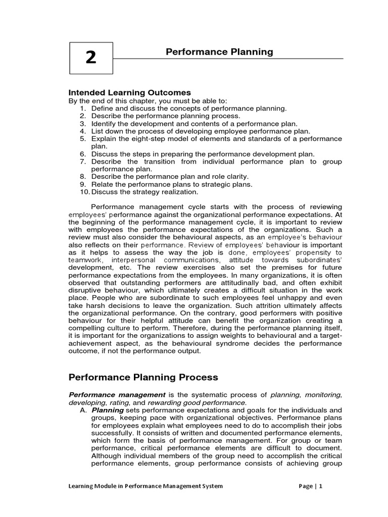 Chapter 1 Performance Management | PDF | Strategic Management | Performance Management