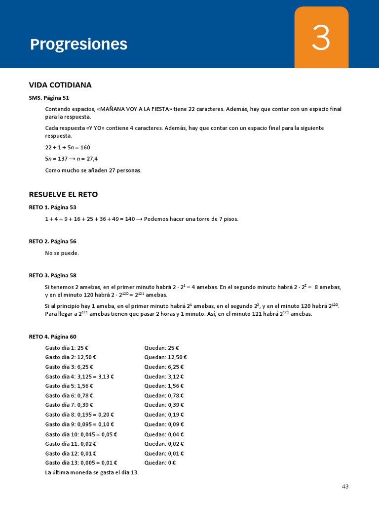Progresiones | PDF | Matemáticas | Conceptos matemáticos