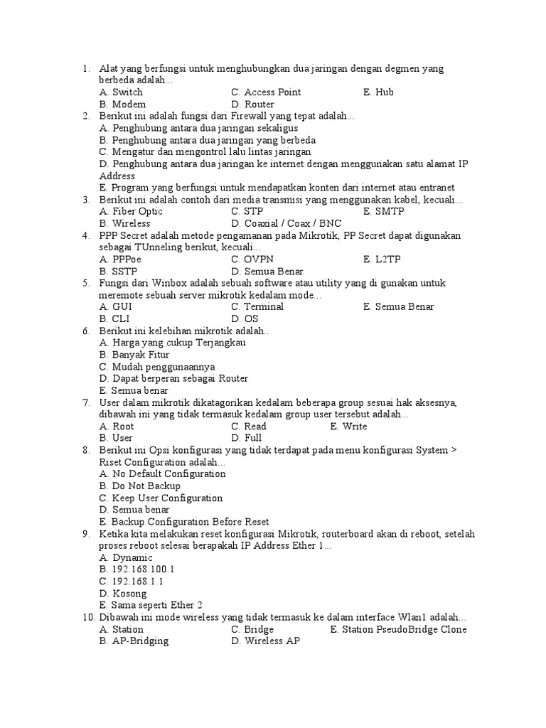 Soal Aij 12 TKJ | PDF