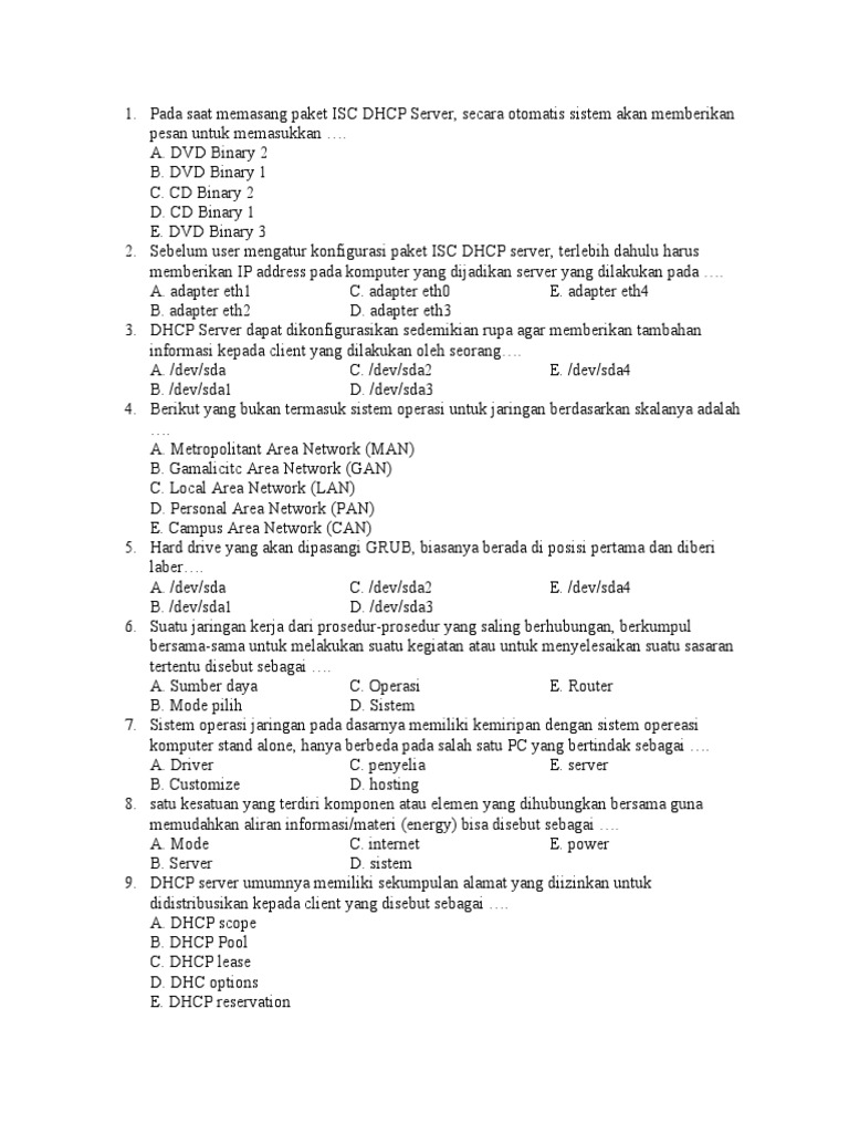 Soal Asj Kelas 11 TKJ | PDF