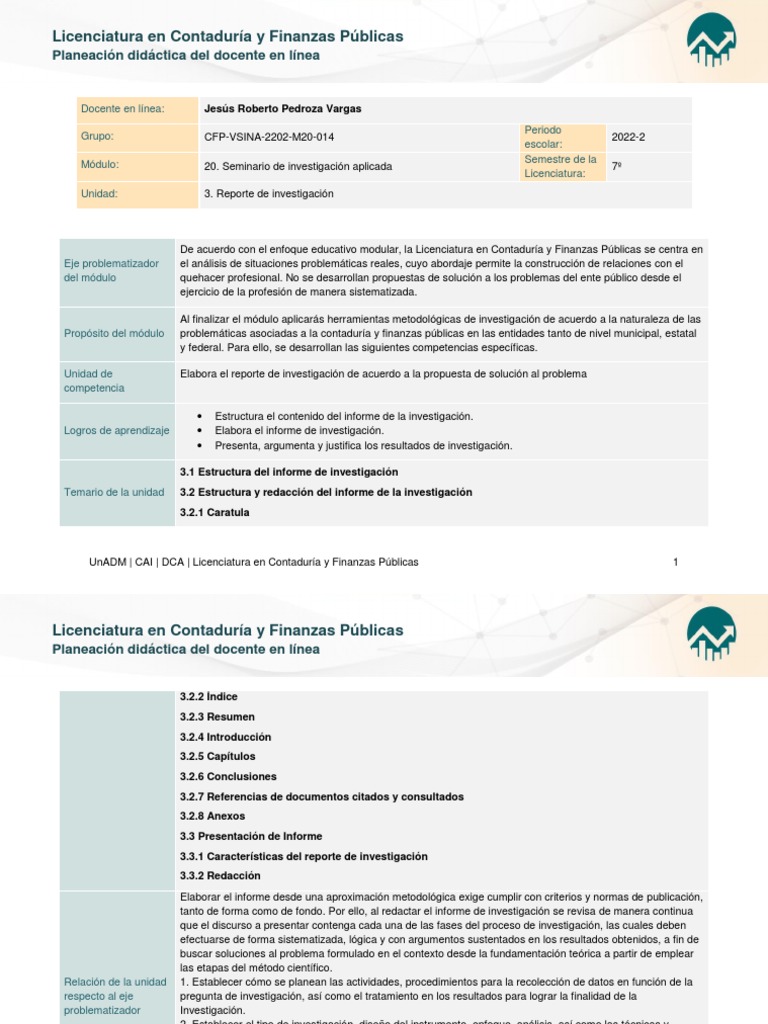 LCFP M20 U3 Planeacion Didactica-2 | PDF | Enseñando | Análisis