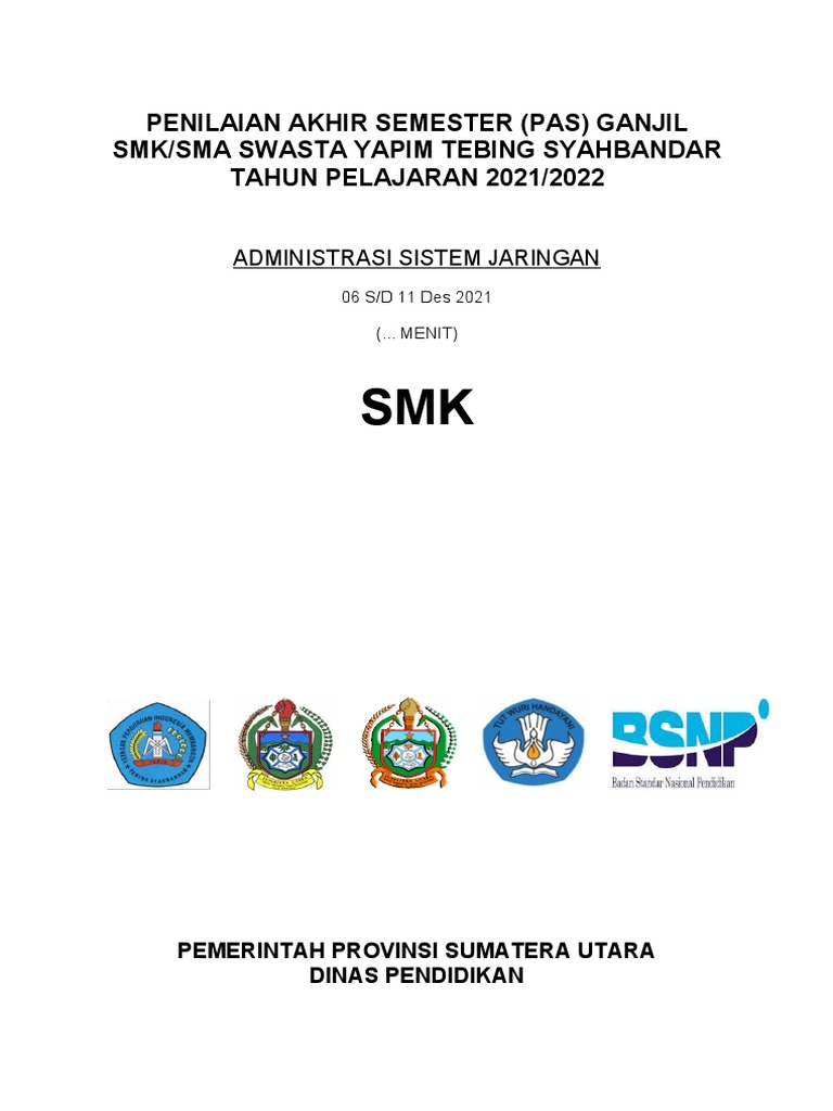 Soal Pas Asj 11 TKJ 21-22 | PDF