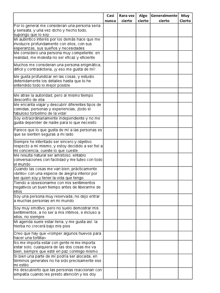 Test Eneagrama | PDF