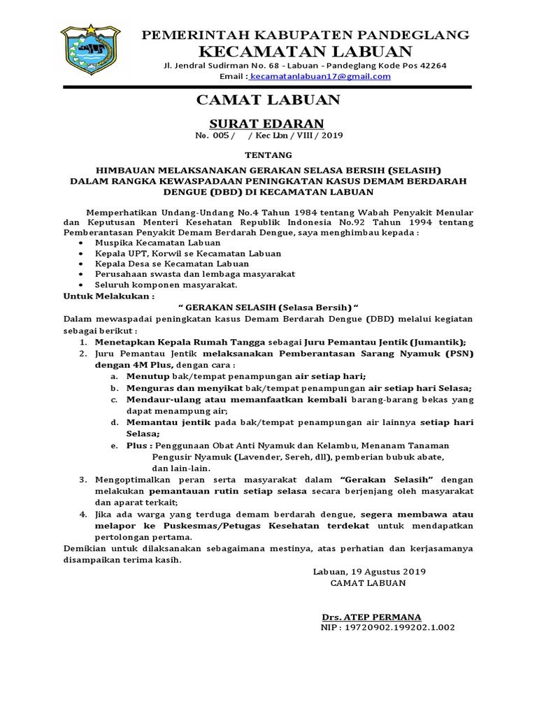 Surat Edaran DBD | PDF