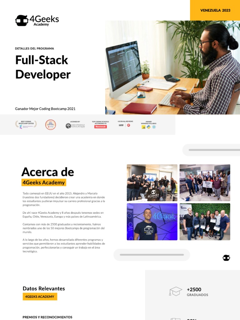 Programa Full-Stack en 4Geeks Academy | PDF | Software | America latina
